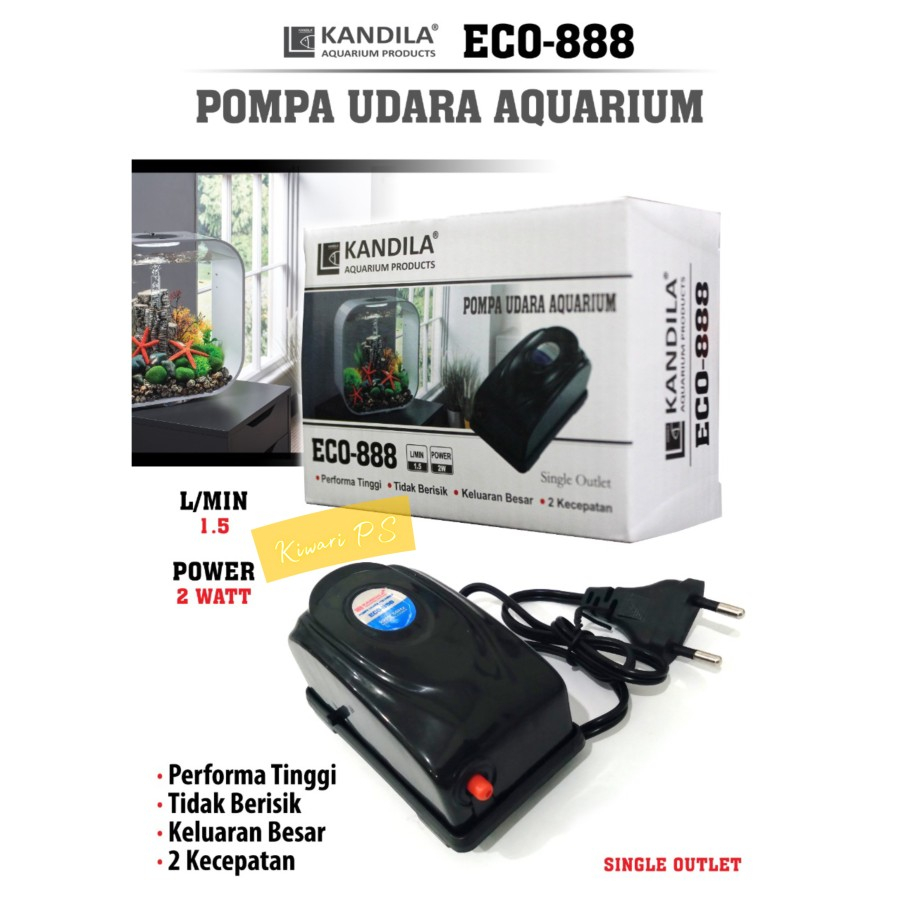 Jual AERATOR 1 LUBANG KANDILA ECO 888 POMPA UDARA AQUARIUM KOLAM / AIR PUMP 1 LOBANG | Shopee ...