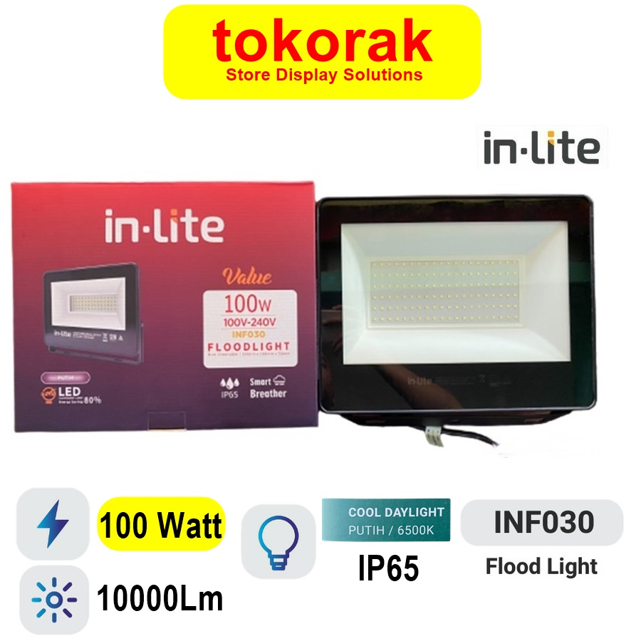 Jual LAMPU SOROT LED IN LITE FLOODLIGHT 100 WATT 100WATT 100 W 100W ...