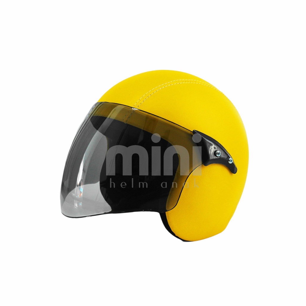 Jual Helm Kulit Standart halfface Anak Usia 3-7th Warna Kuning | Shopee ...