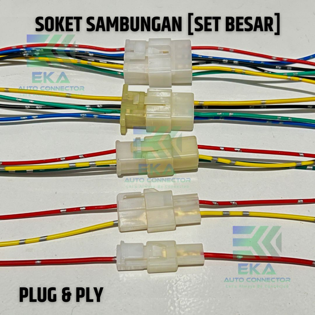 Jual Socket sambungan 1 pin 2 pin 3 pin 4 pin 6 pin BESAR Motor dan ...