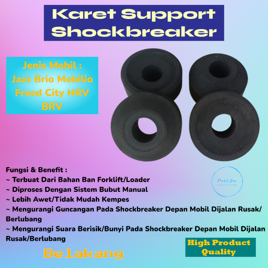 Jual Karet Support Shockbreaker Belakang Jazz Brio Mobilio Freed City HRV BRV Harga 1Set(4Pcs ...