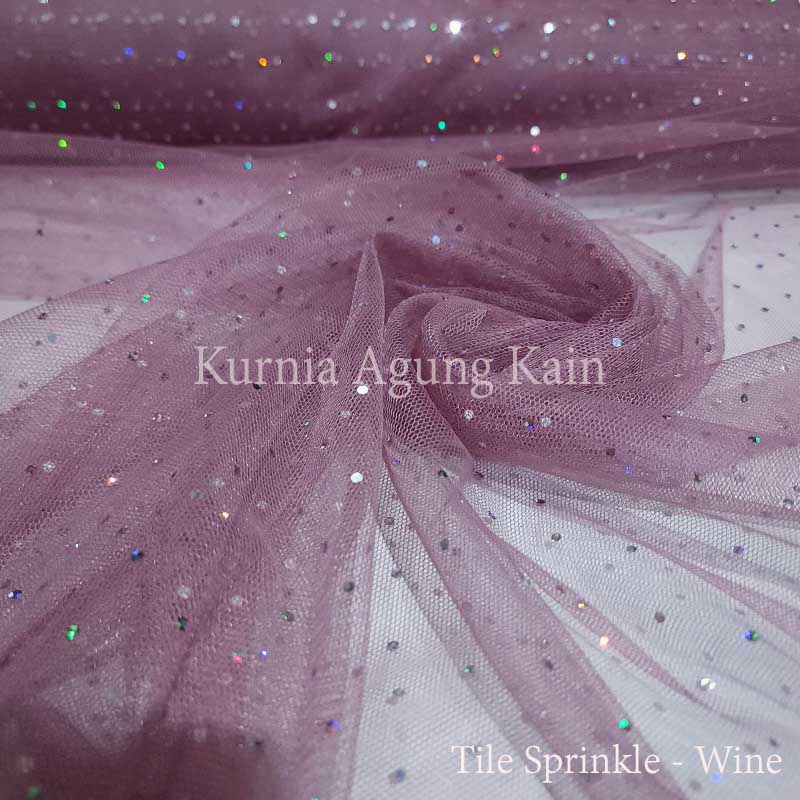 Jual Soft Tulle Gliter Meteran Kain Tile Sparkling Sprinkle Tile ...
