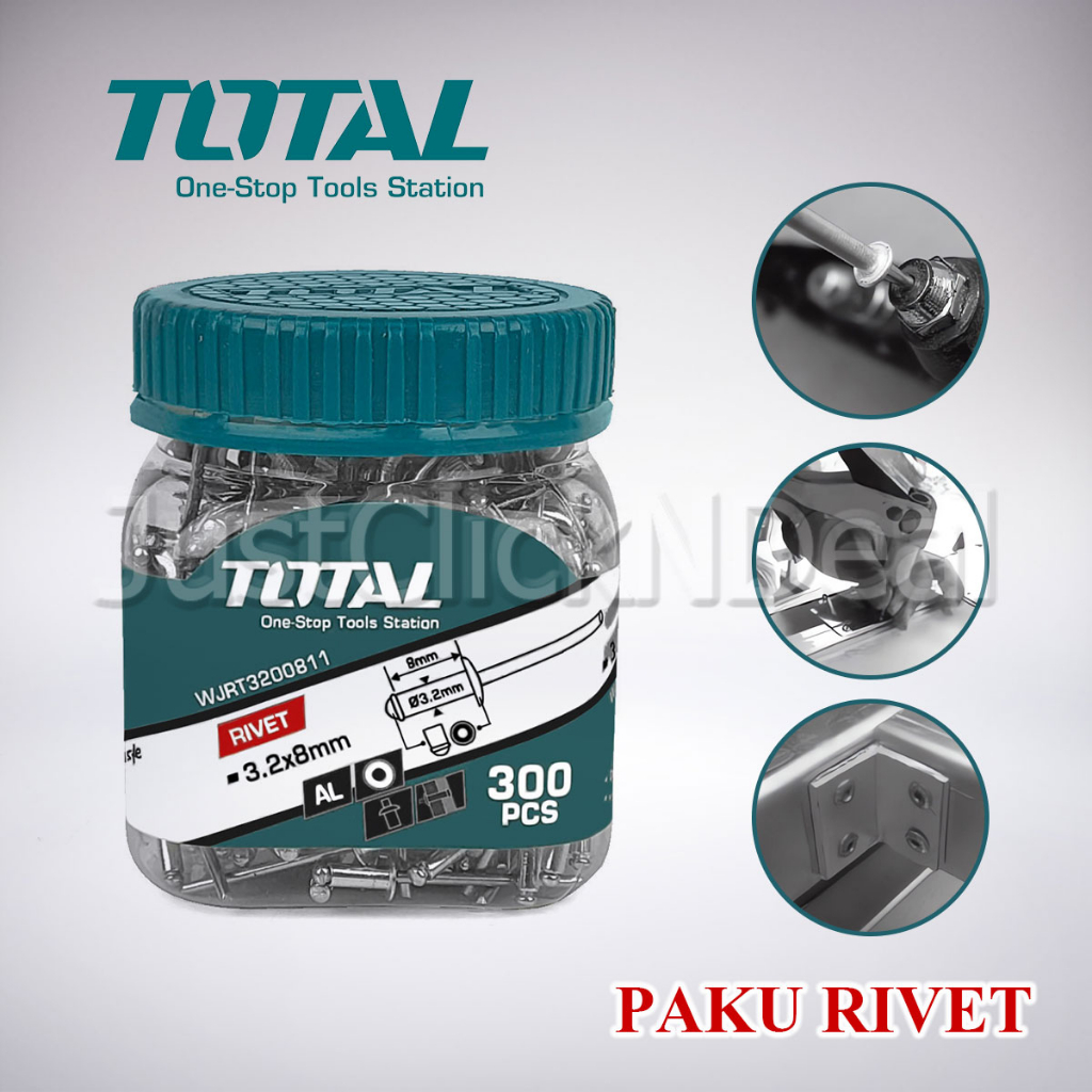 Jual TOTAL Paku Rivet Ripet Tembak Set 8 10 12 16 mm Blind Rivets ...