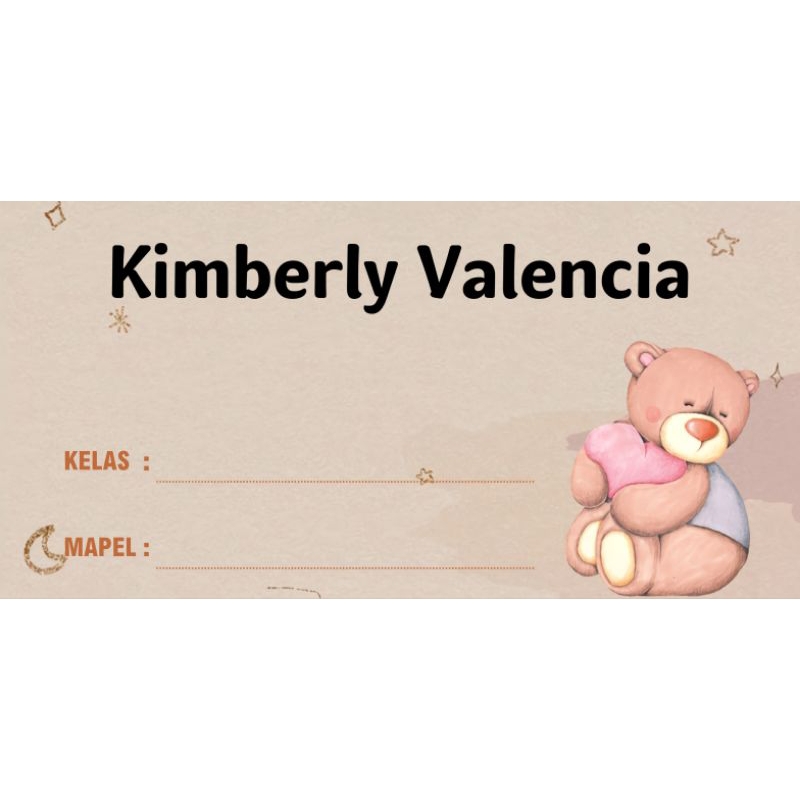 Jual (PO 3 hari) Sticker Name Tag Label Nama Anak Cewek dan Cowok untuk ...