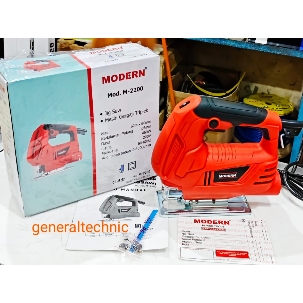 Jual Jigsaw Modern M2200 Variable Speed Mesin Gergaji Triplek M2200 ...