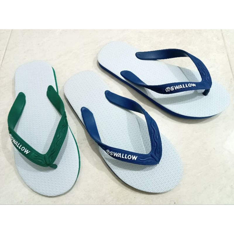 Jual Sandal Jepit Swallow Classic Biru dan Hijau size 10 10,5 11 11,5 ...