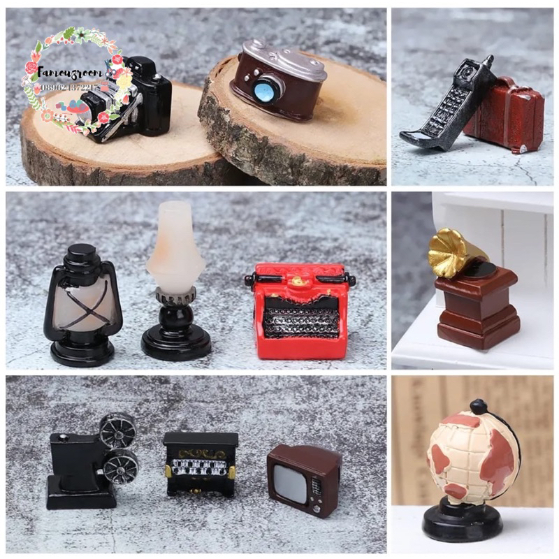Jual Miniature Retro Appliances - Ornament TV Camera Radio Luggage ...