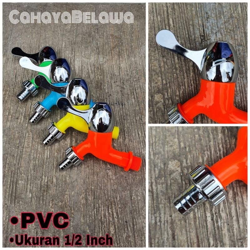 Jual Kran Tembok PVC Keran air 1/2 inch | Shopee Indonesia