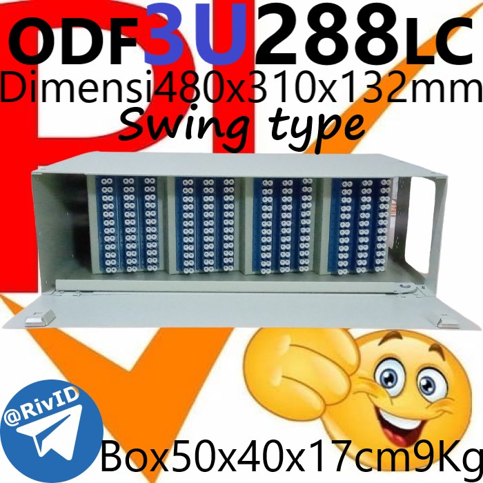 Jual 288c OTB FO Adapter Pigtail LC RackMounted Optical Terminal Box 288 Core APC UPC OM1 OM2 ...