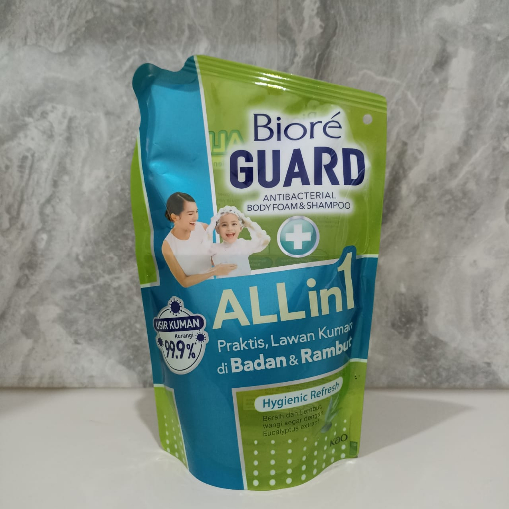 Jual Biore Guard Antibacterial Body Foam & Shampoo All in 1 Hygienic ...