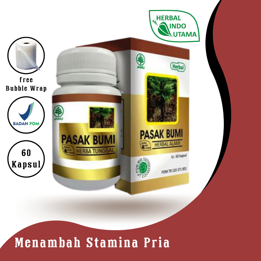 Jual herbal indo utama passak bumi 60 kapsul BPOM Original / hiu pasak bumi BPOM | Shopee Indonesia