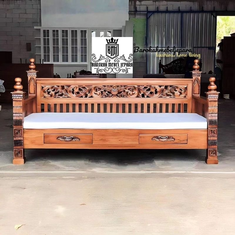 Jual bale bale rahwana jati / bangku panjang bale bale jati jepara ...