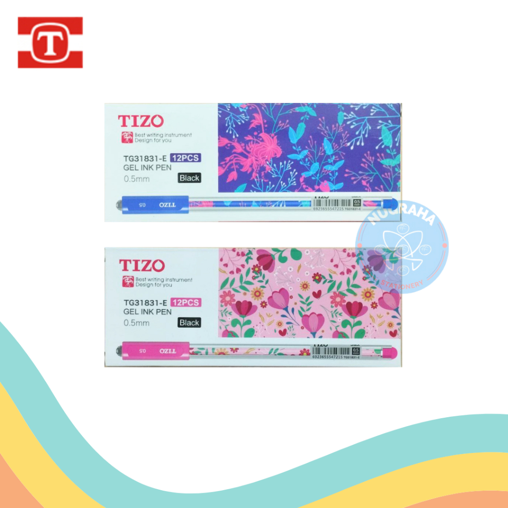 Jual GEL PEN TIZO 31831 FANCY (12 PCS) | Shopee Indonesia