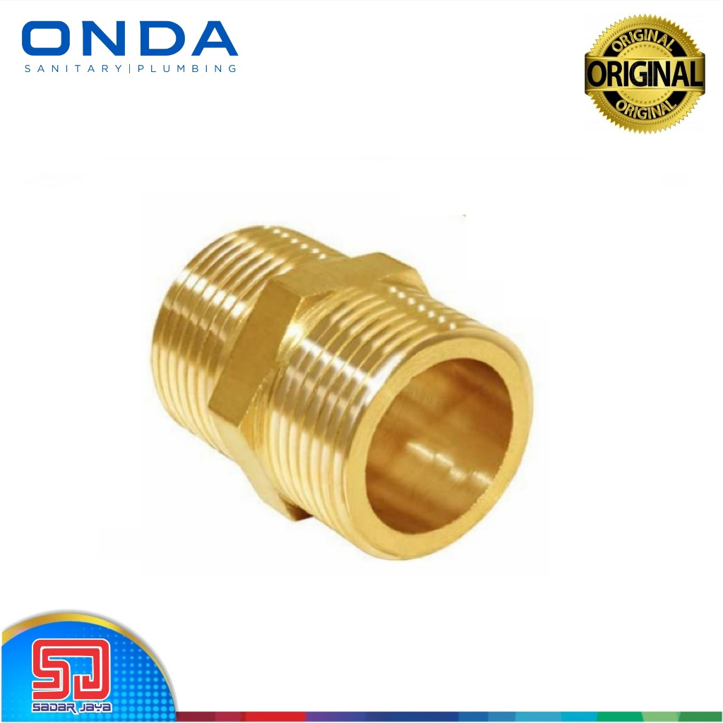 Jual ONDA Double Nipple Nepple Brass Konektor Sambungan Pipa Drat Luar Kuningan 1/2" | Shopee ...