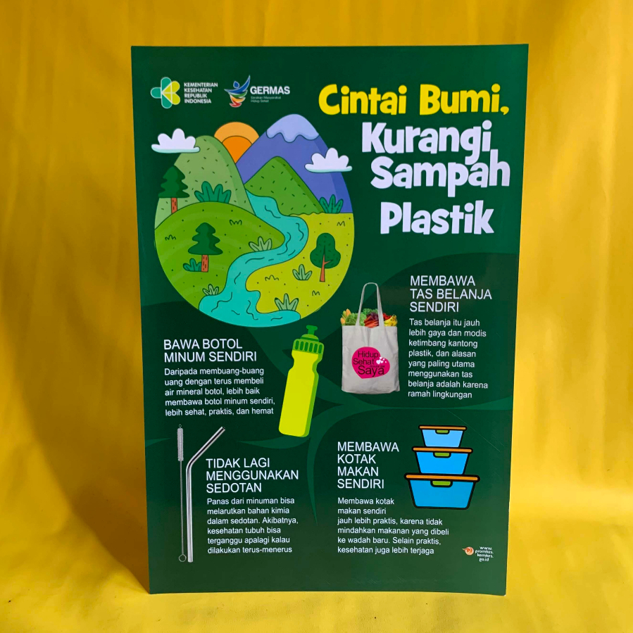 Jual Poster Cintai Lingkungan | Poster Cintai Bumi | Kurangi Sampah ...