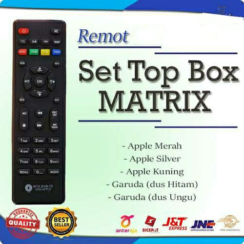 Jual Remot Remote Stb Set Top Box Matrix Apple Burger Silver Matrix ...