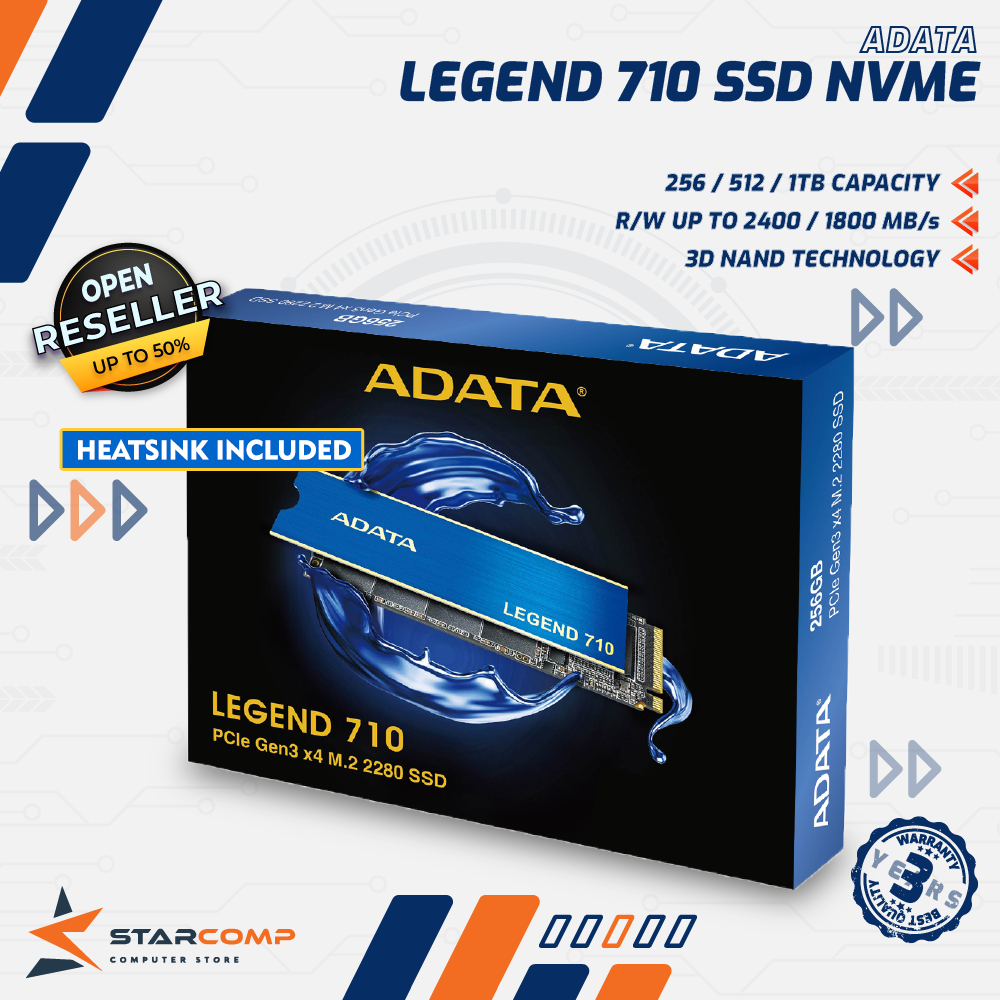 Jual ADATA LEGEND 710 256GB / 512GB / 1TB SSD NVME PCIe Gen3x4 M.2 2280 ...