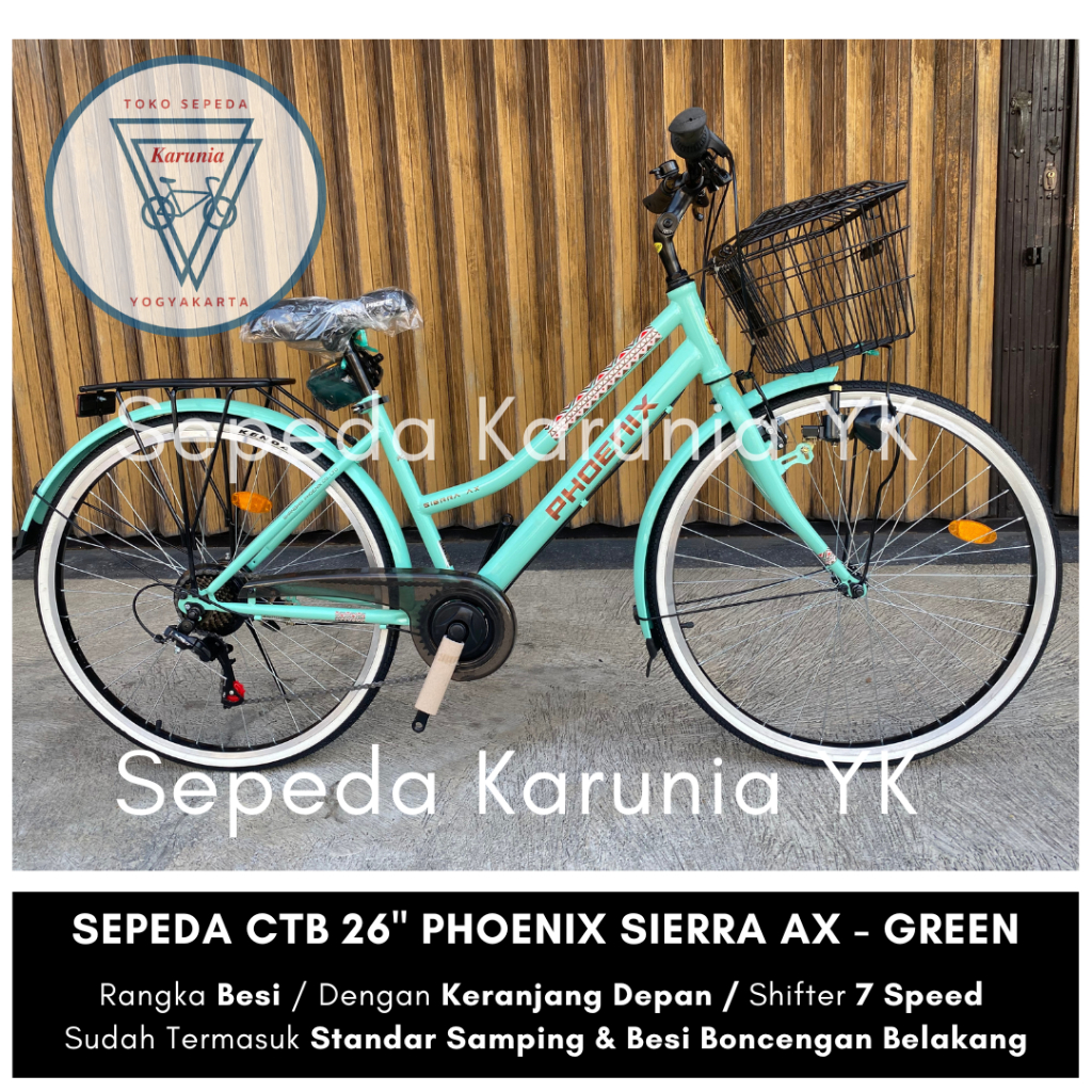 Jual Sepeda CTB Phoenix 26" - Citybike Sierra AX 7 SPEED | Shopee Indonesia