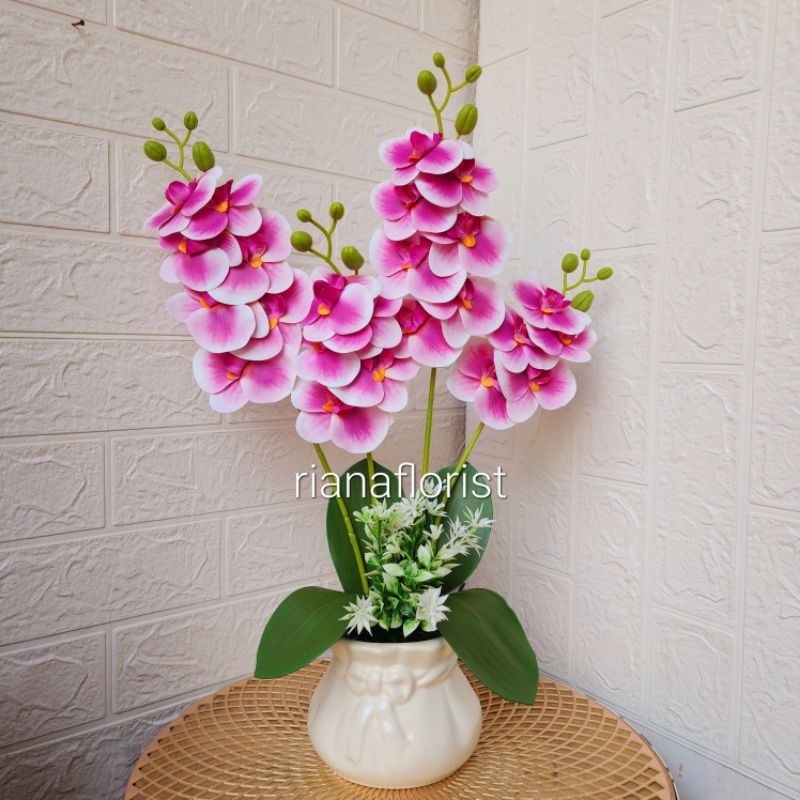Jual Anggrek artificial vas keramik | Shopee Indonesia