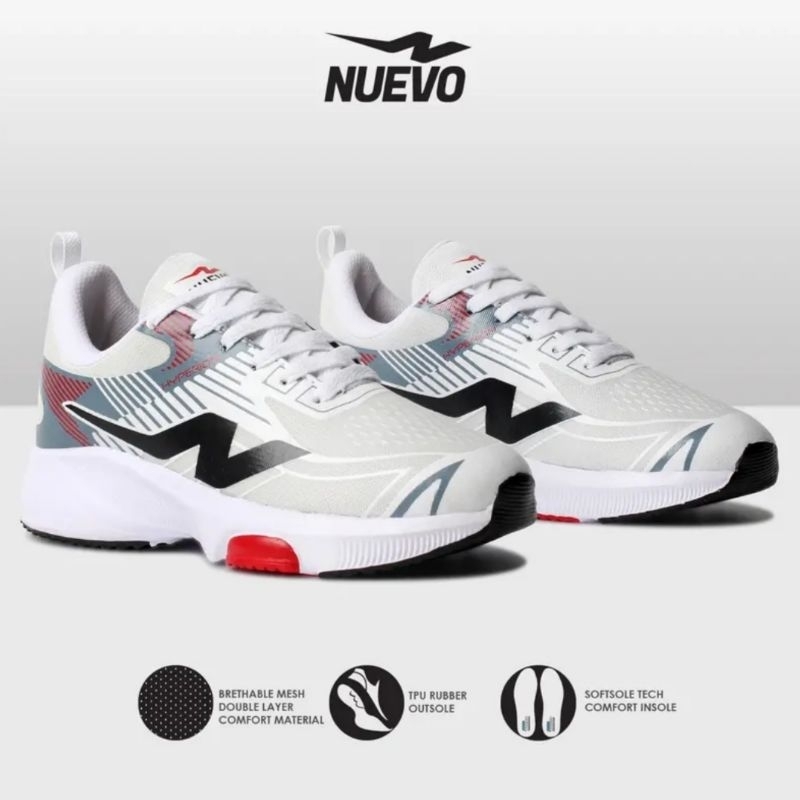 Jual Nuevo Official - Hyperion Grey/White Crimson | Sepatu Olahraga ...