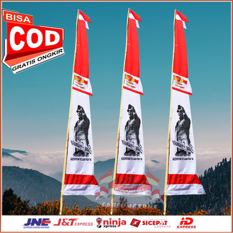 Jual UMBUL UMBUL SOEKARNO MERAH PUTIH PANJANG 4 METER | Shopee Indonesia