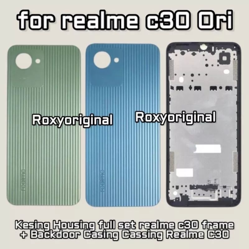 Jual Housing Kesing Full Set HP REALME C30 RMX3581 - BackDoor BackCover ...