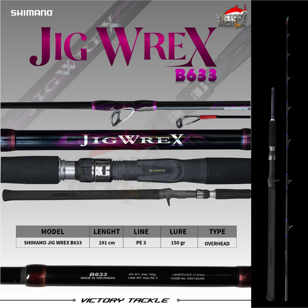 Jual JORAN PANCING SHIMANO JIGWREX B633 | JORAN PANCING | JIGGING ROD ...