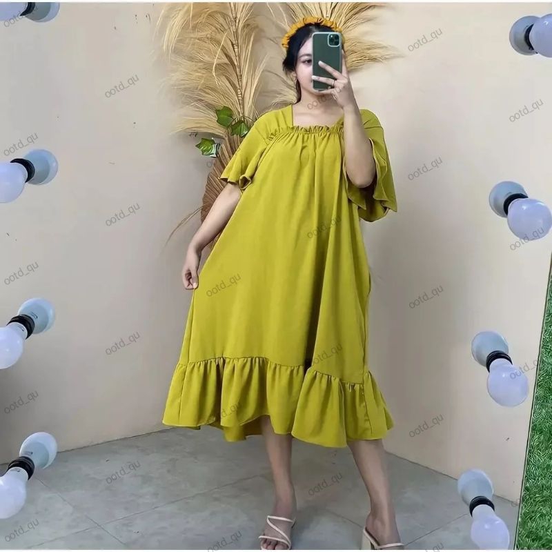 Jual DRES VIRAL DASTER FUJI DADA KERUT LENGAN PENDEK BUSUI BAHAN ...