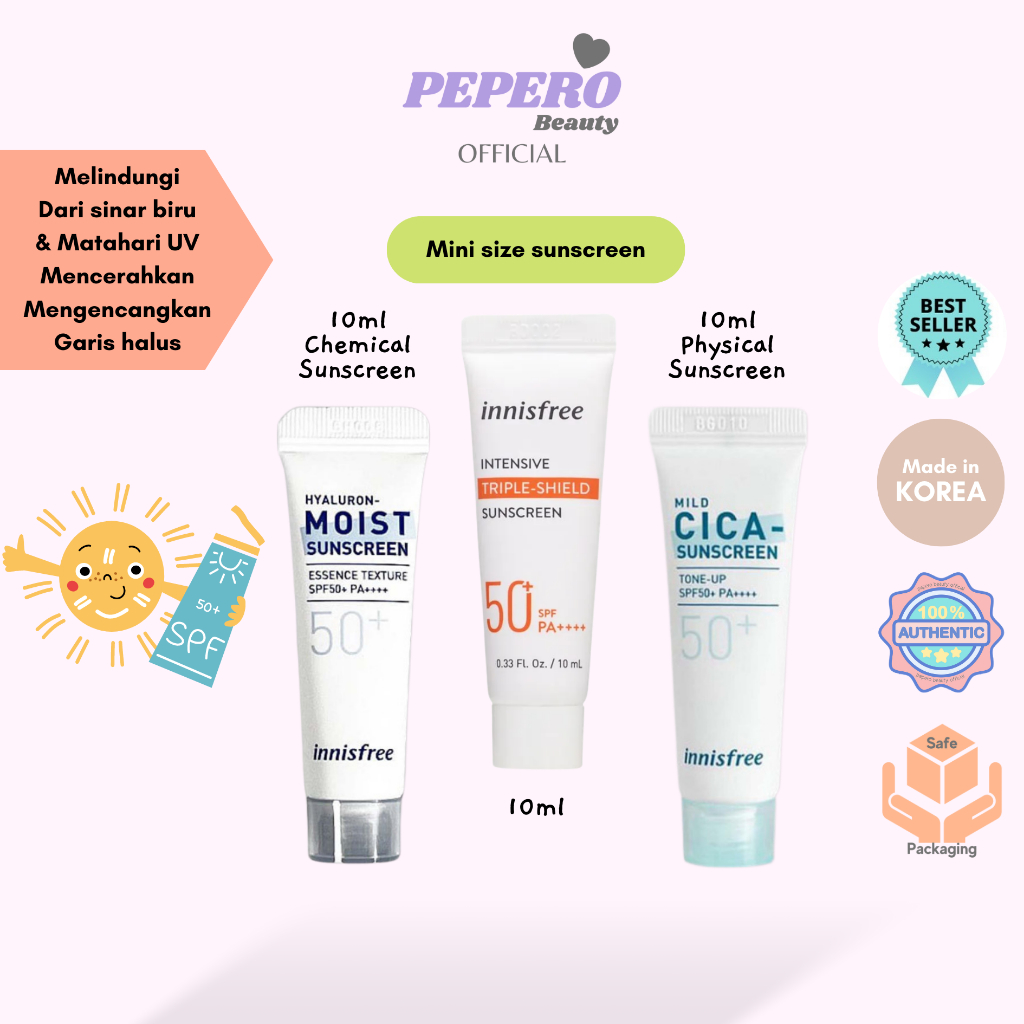 Jual INNISFREE Intensive Triple Shield Sunscreen | Hyaluronic Moist Sunscreen | Mild Cica Tone ...