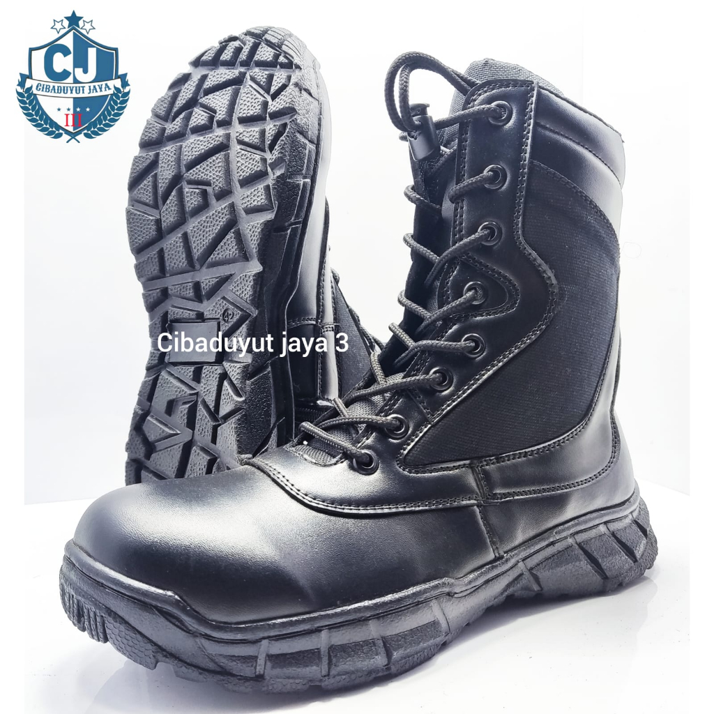 Jual sepatu pdl safety hitam Tactical resleting kombinasi cordura TNI ...