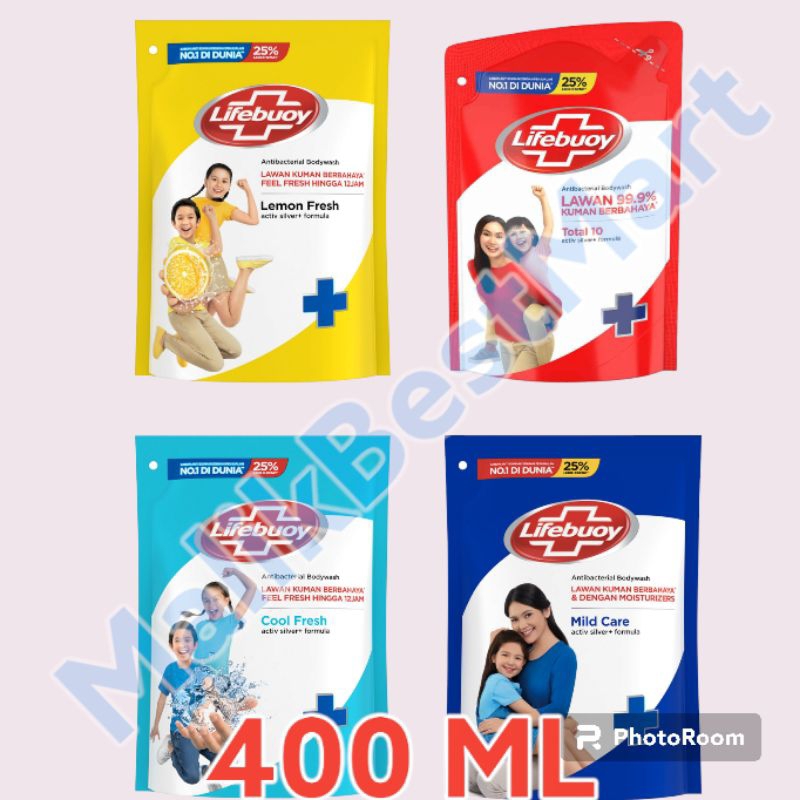 Jual Lifebuoy Body Wash Pouch Refill 400 ML | Shopee Indonesia