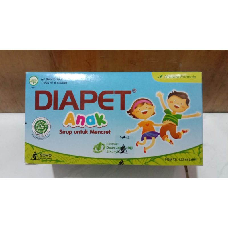 Jual Diapet Anak Box Isi 6 Sachet 10ml / Membantu Memadatkan Tinja ...