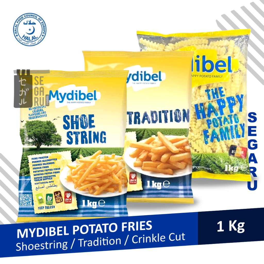 Jual MYDIBEL Kentang Goreng French Fries Shoestring / Crinkle Cut 1Kg ...