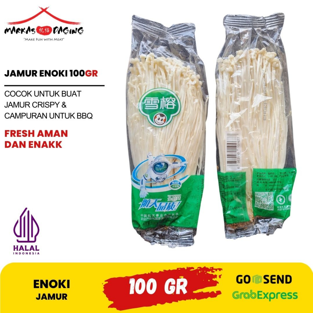Jual Jamur Fresh Enoki berat 100gr - Markasdaging | Shopee Indonesia