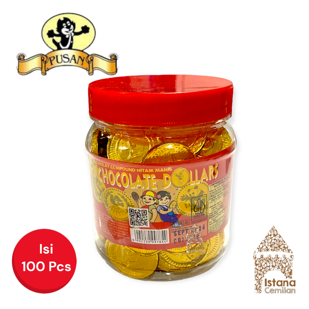 Jual Pusan Chocolate Dollars Cokelat Koin Toples (isi 100 pcs) | Shopee ... Jual Pusan Chocolate Dollars Cokelat Koin Toples (isi 100 pcs) | Shopee ...