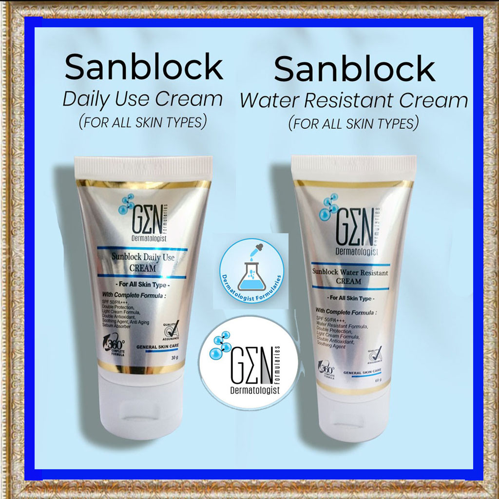 Jual GEN Sunblock Daily Use Cream & Water Resistant Cream ( For All ...