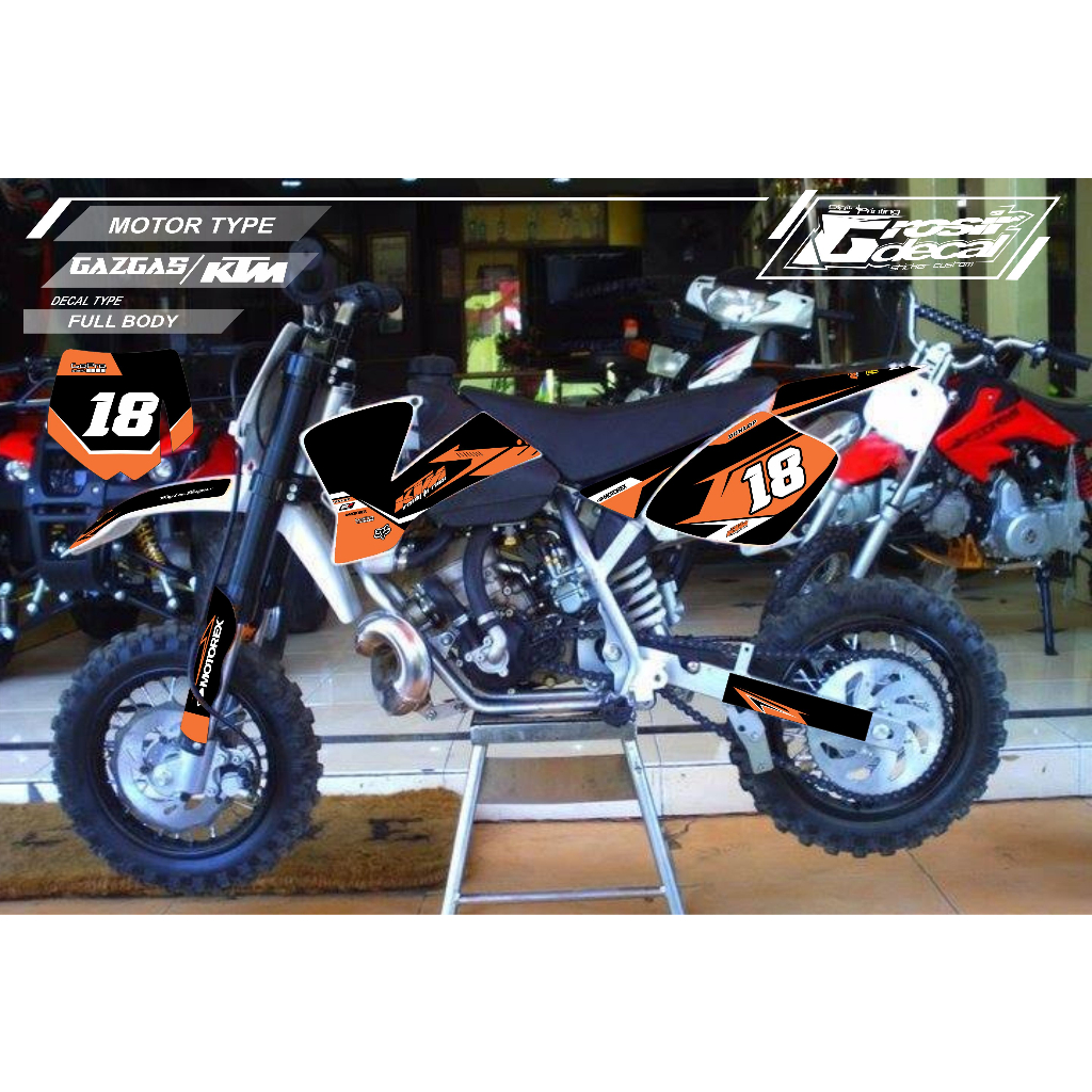 Jual Striping Stiker Trail Mini KTM 50cc / Gazgas 50cc / NRG 50cc Full ...