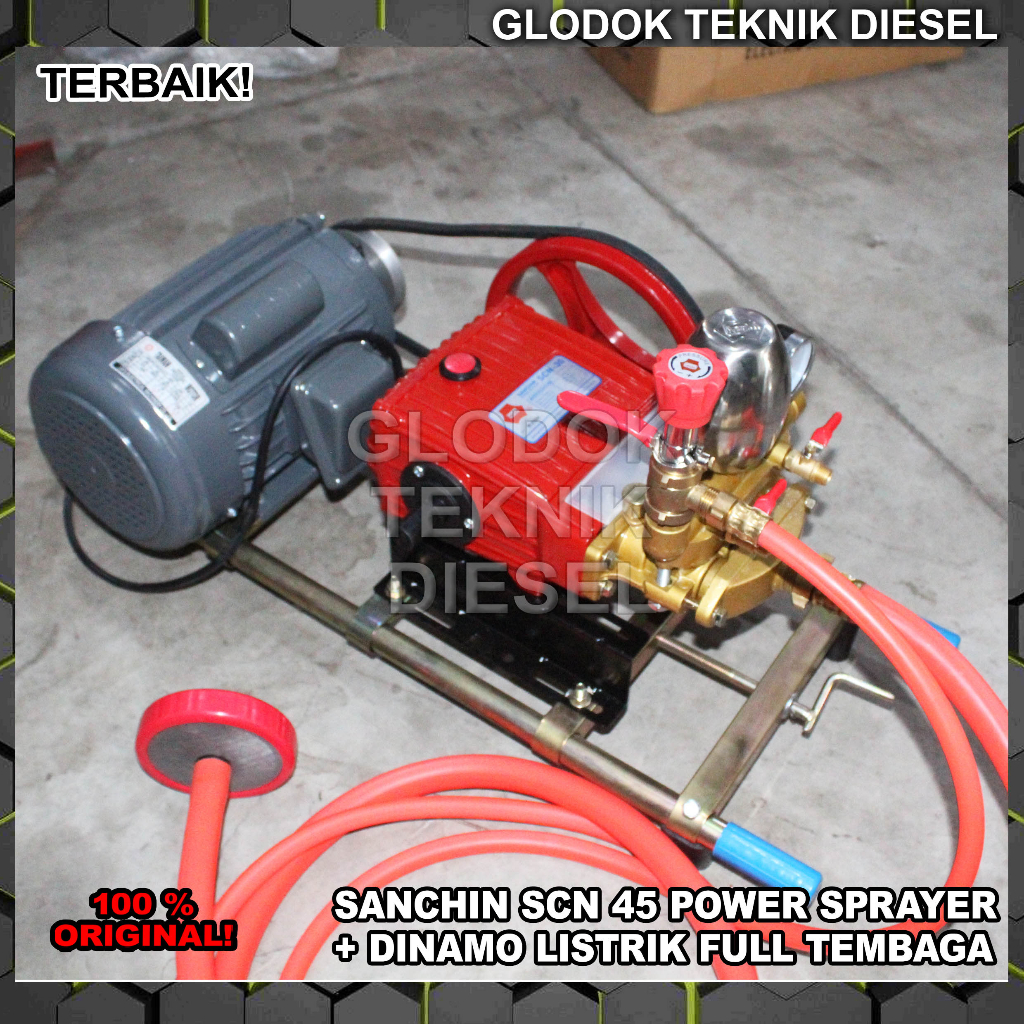 Jual Sanchin Mesin Power Sprayer SCN 45 + Dinamo Listrik Full Tembaga 3 & 1 Phase Paket Lengkap ...