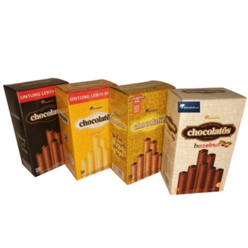 Jual BOX CHOCOLATOS WAFER ROLL GRANDE ISI 24+1 PCS DARK COKELAT GR PACK ...