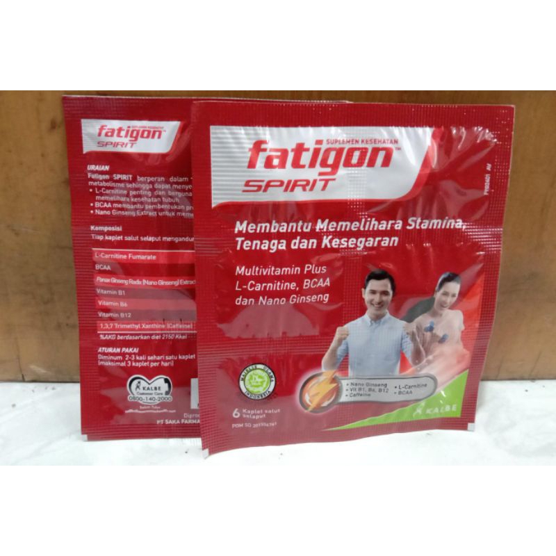 Jual Fatigon Spirit Strip Isi 6 Kaplet/ Multivitamin/ Memelihara ...
