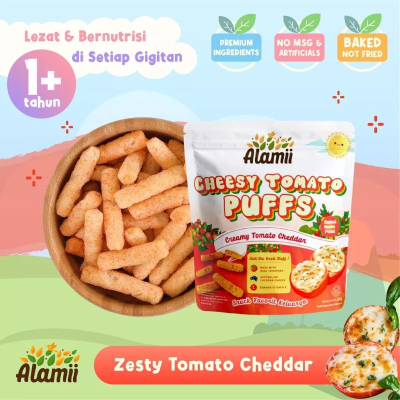 Jual Alamii Puffs Cheesy Tomato Puffs | Snack anak gluten Free | Halal ...