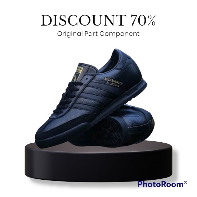 Jual Sepatu Adidas BeckenBauer Allround Original Full Hitam Bahan Kulit ...
