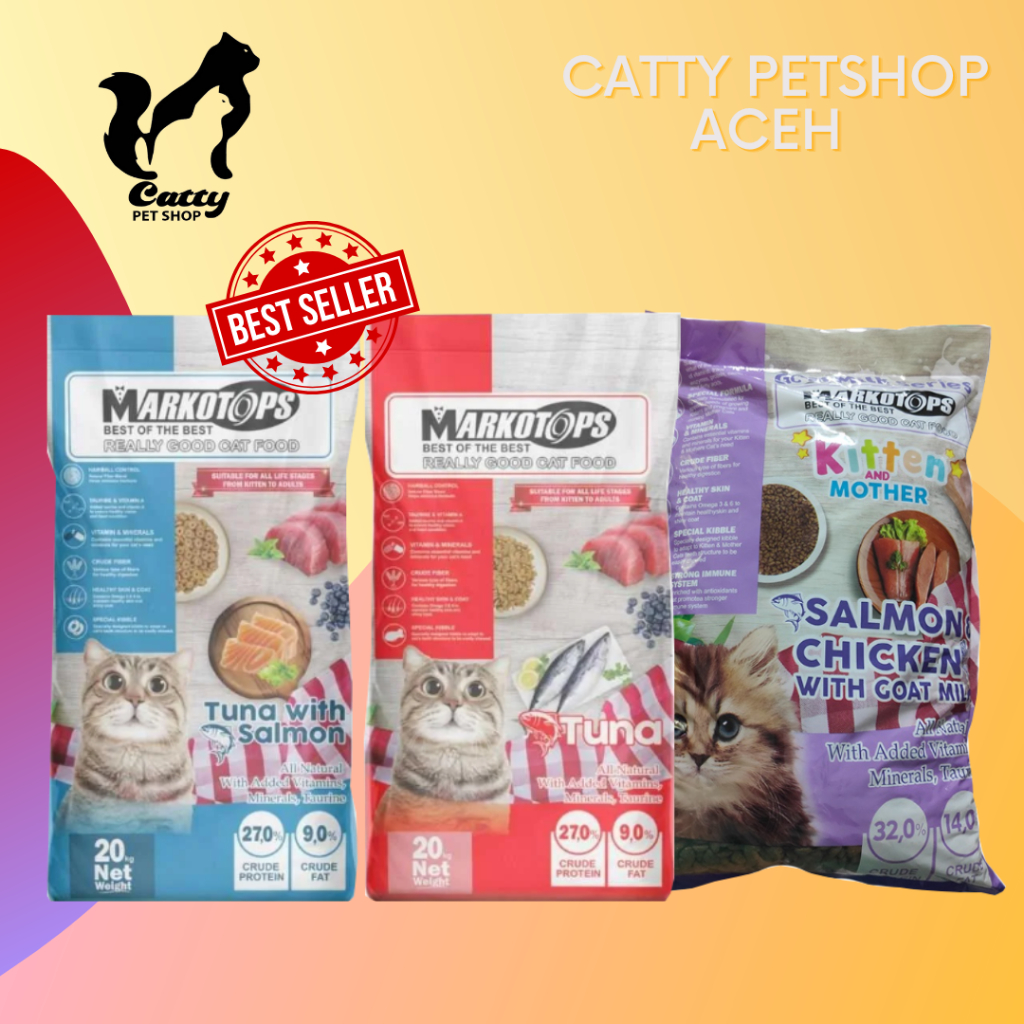 Jual MARKOTOP mother kitten freshpack 1kg/makanan kering kucing ...