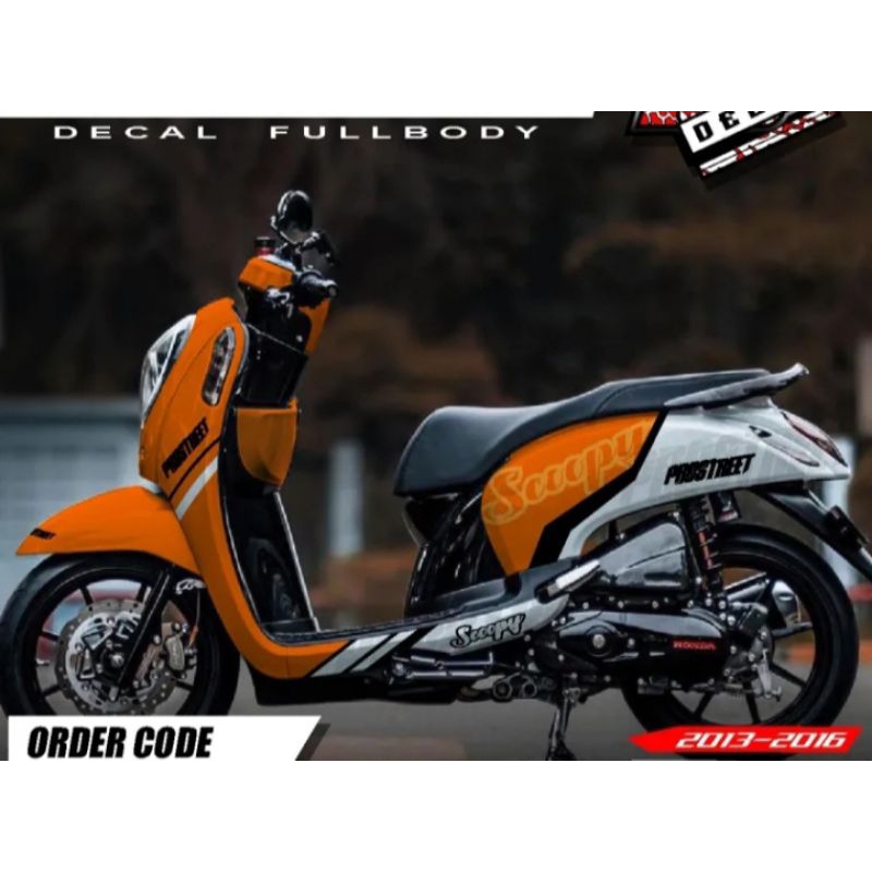 Jual sticker variasi decal full body honda scoopy 2013-2016 dekal ...