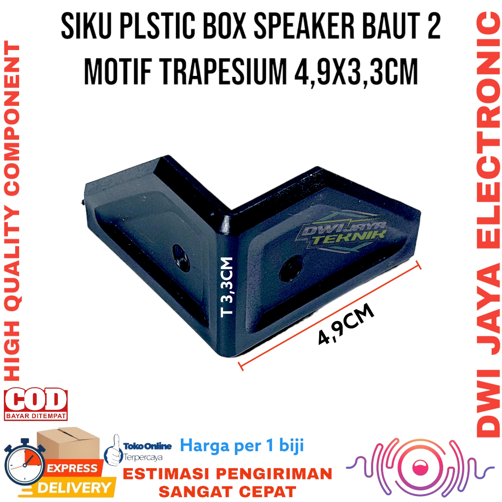 Jual SUDUT SIKU TRAPESIUM - Siku Penyangga Plastik Box Speaker / Siku ...