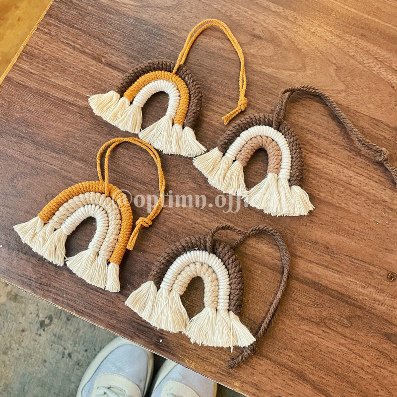 Jual [PART 3-A] Gantungan Kunci Rainbow Macrame | Keychain Aesthetic ...