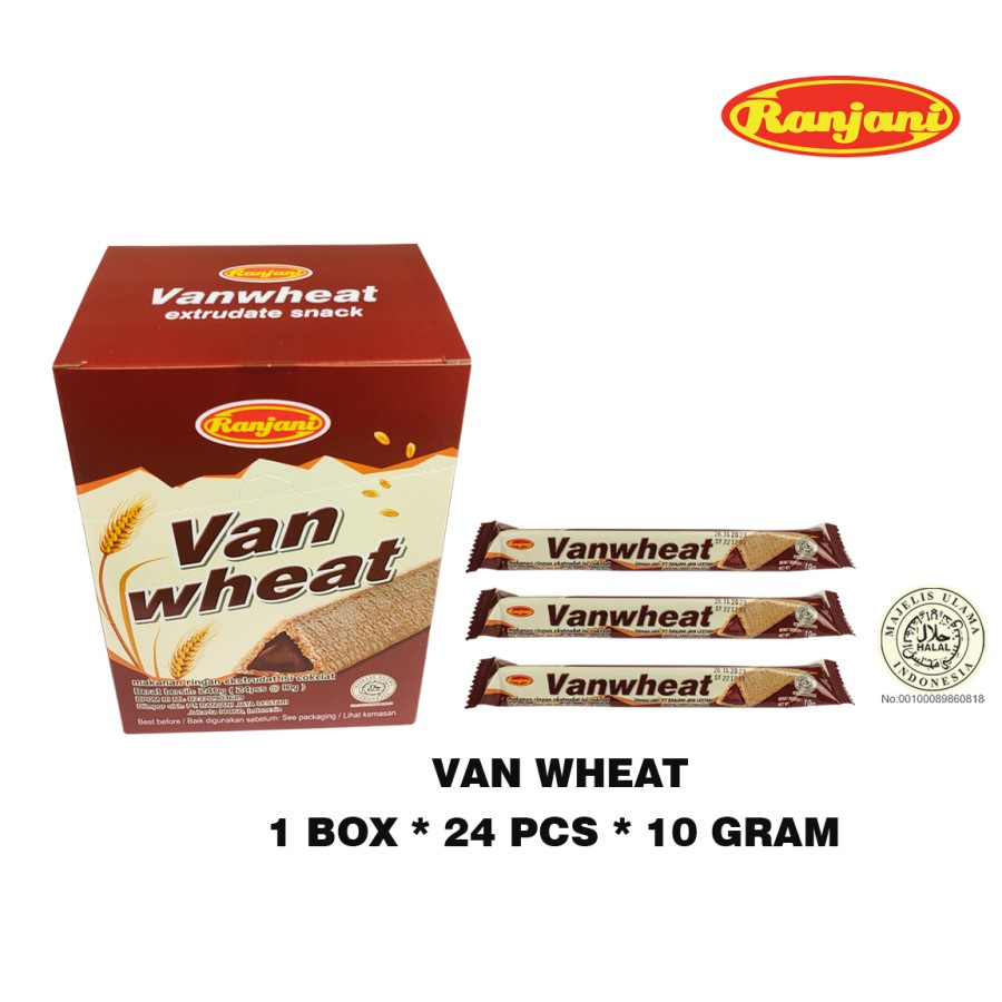 Jual WAFER RANJANI VAN WHEAT 1 BOX * 24 PCS TRIANGLE SNACK (Biskuit ...