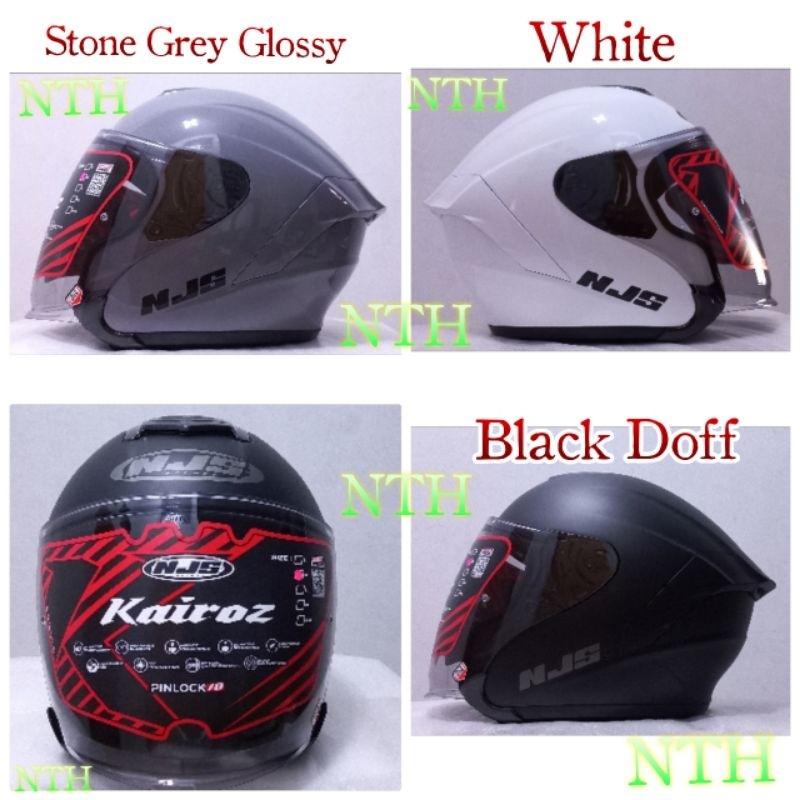 Jual Helm Njs Kairoz Solid Original | Shopee Indonesia