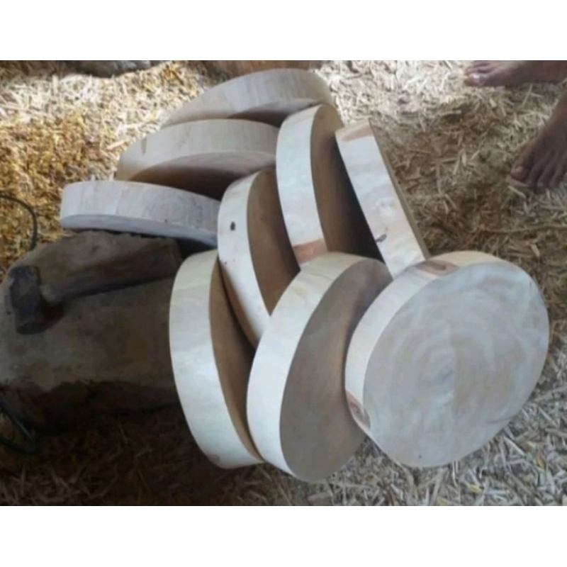 Jual Ready_Talenan kayu bulat berbagai ukuran-jenis kayu mangga ...