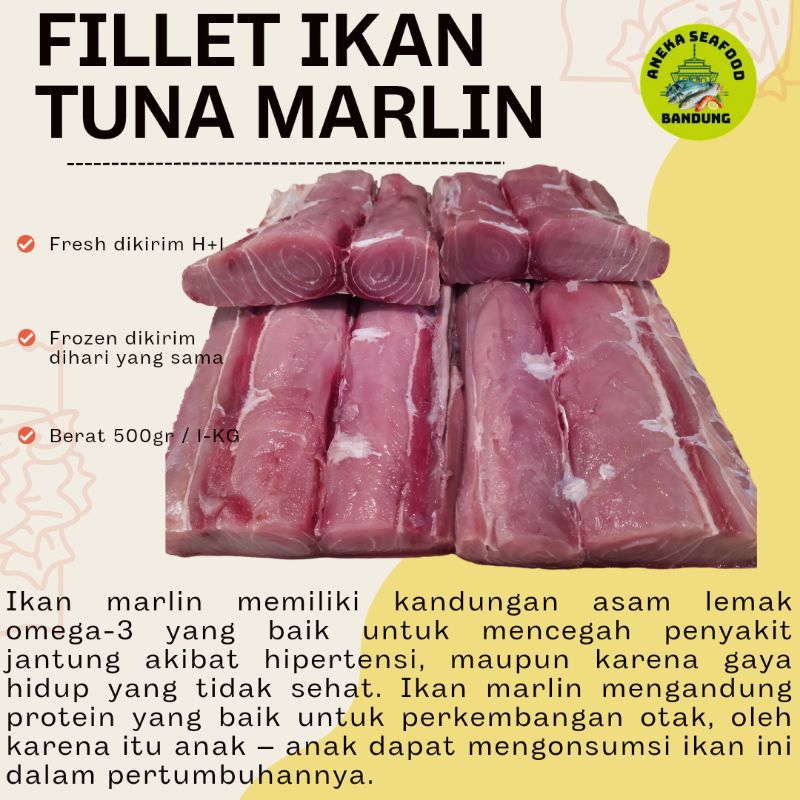 Jual Fillet Ikan Tuna Marlin Fresh / Frozen | Shopee Indonesia